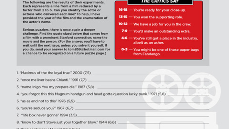 Quick Flicks | STANFORD magazine